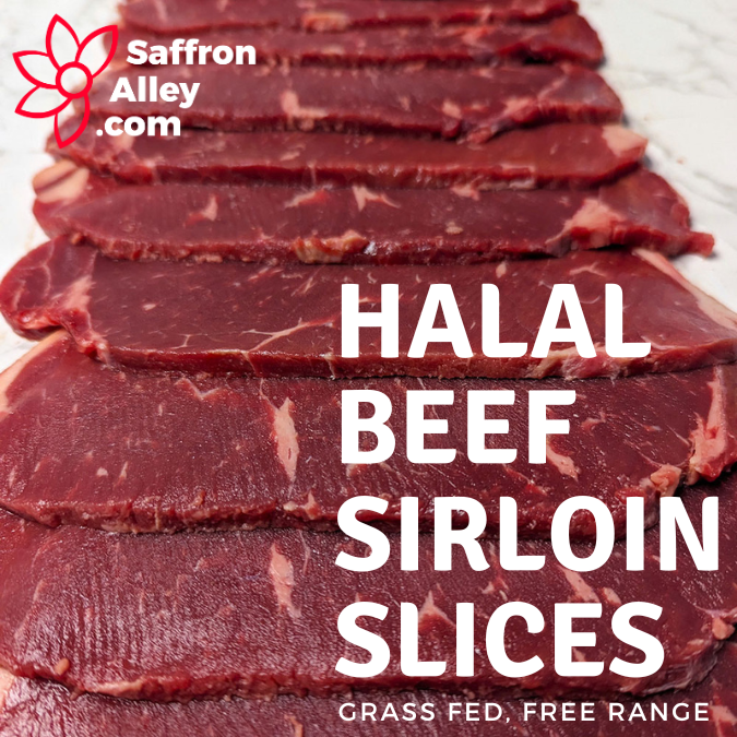 Halal Thin Beef Sirloin Slices – Saffron Alley